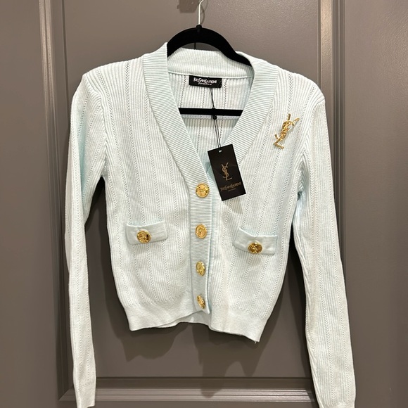 Yves Saint Laurent | Sweaters | Yves Saint Laurent Cardigan Nwt | Poshmark